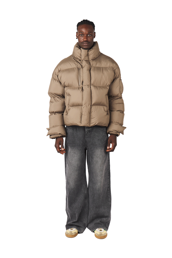 Mud Brown Puffer Jacket – Trendt Vision